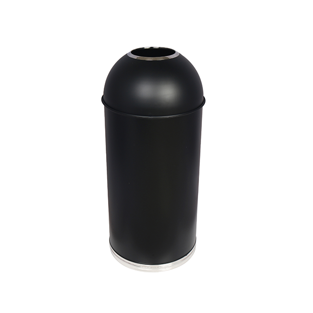 power coated iron waste bin, iron coated outdoor waste can-Shining ...