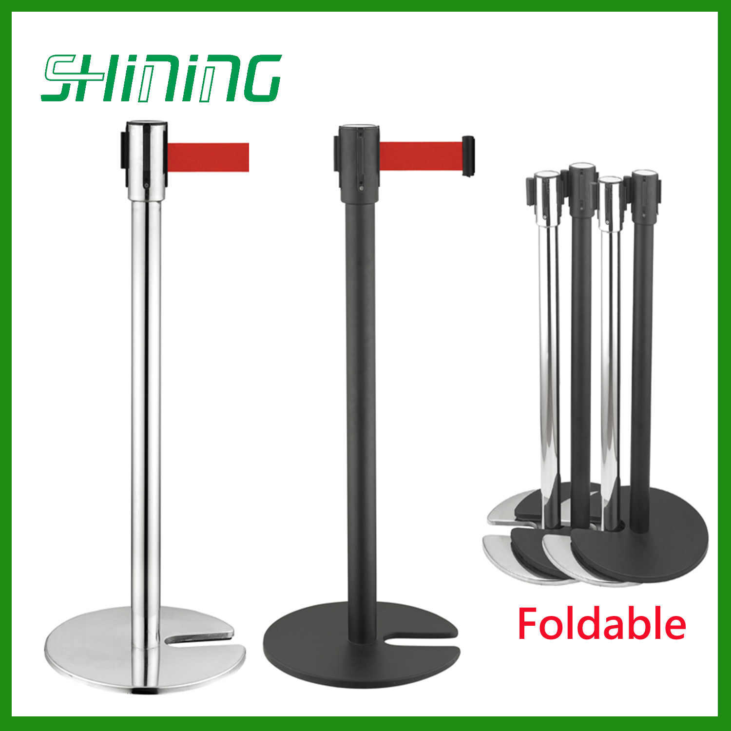 Stainless Steel Crowd Control Retractable Belt Barriers for Metro - Buy ...
