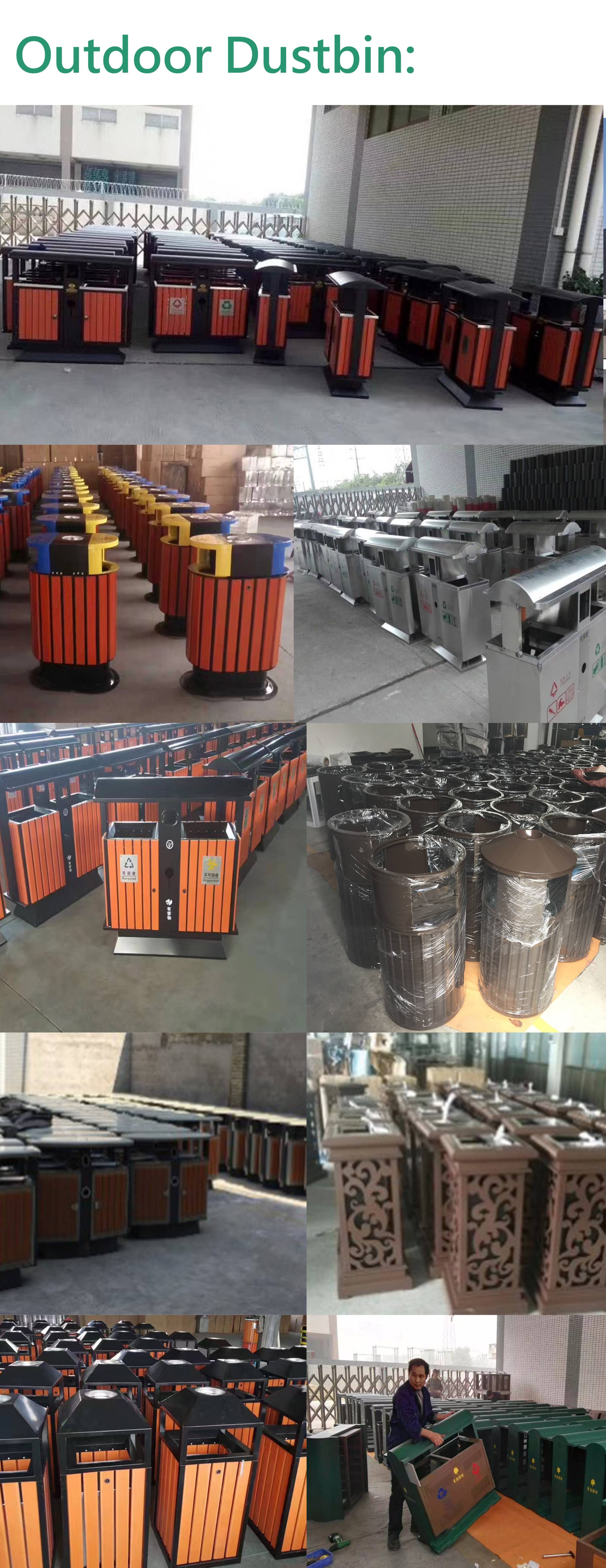 Outdoor Waste Bin with Iron Coated for Garden (HW-04H) - Buy Waste Bin ...